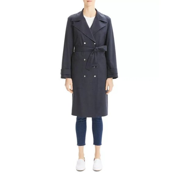 Theory | Jackets & Coats | Theory Militarystyle Trench Coat Core Navy ...
